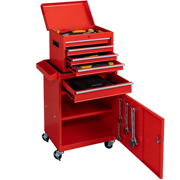 WFX Utility™ Boaman 5-Drawer Steel Tool Chest Set 2 Piece Combination Rolling Garage Storage Box ...